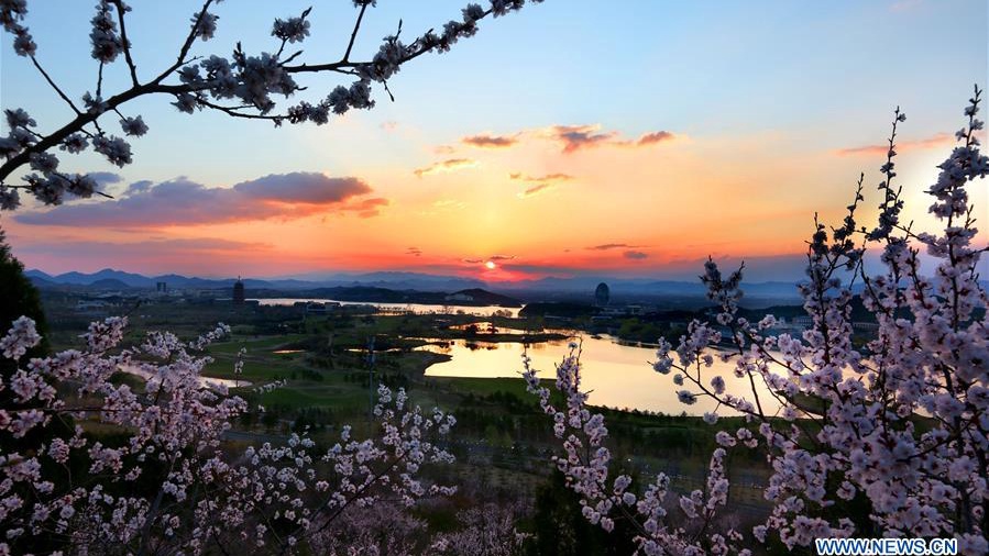 Spring scenery of Yanqi Lake in Beijing