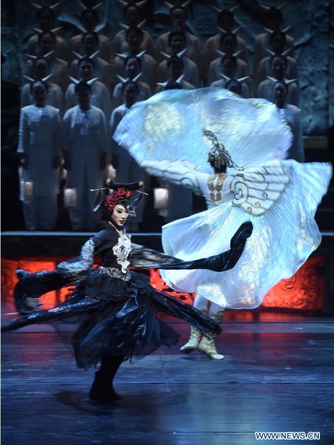 Actors perform opera Turandot in Beijing